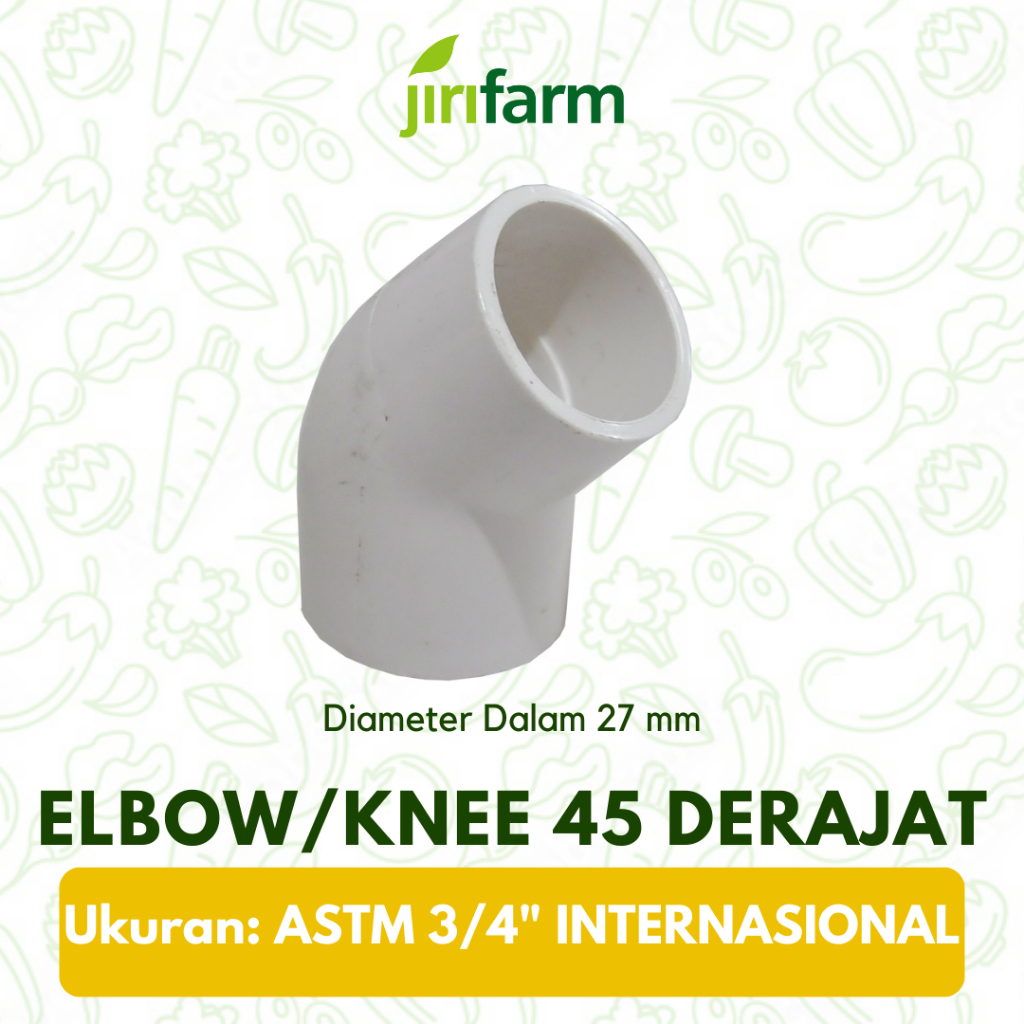 Jirifarm - 3/4 Inch Paralon Pipe Fittings Elbow 45 Tilt 3/4" ASTM ...
