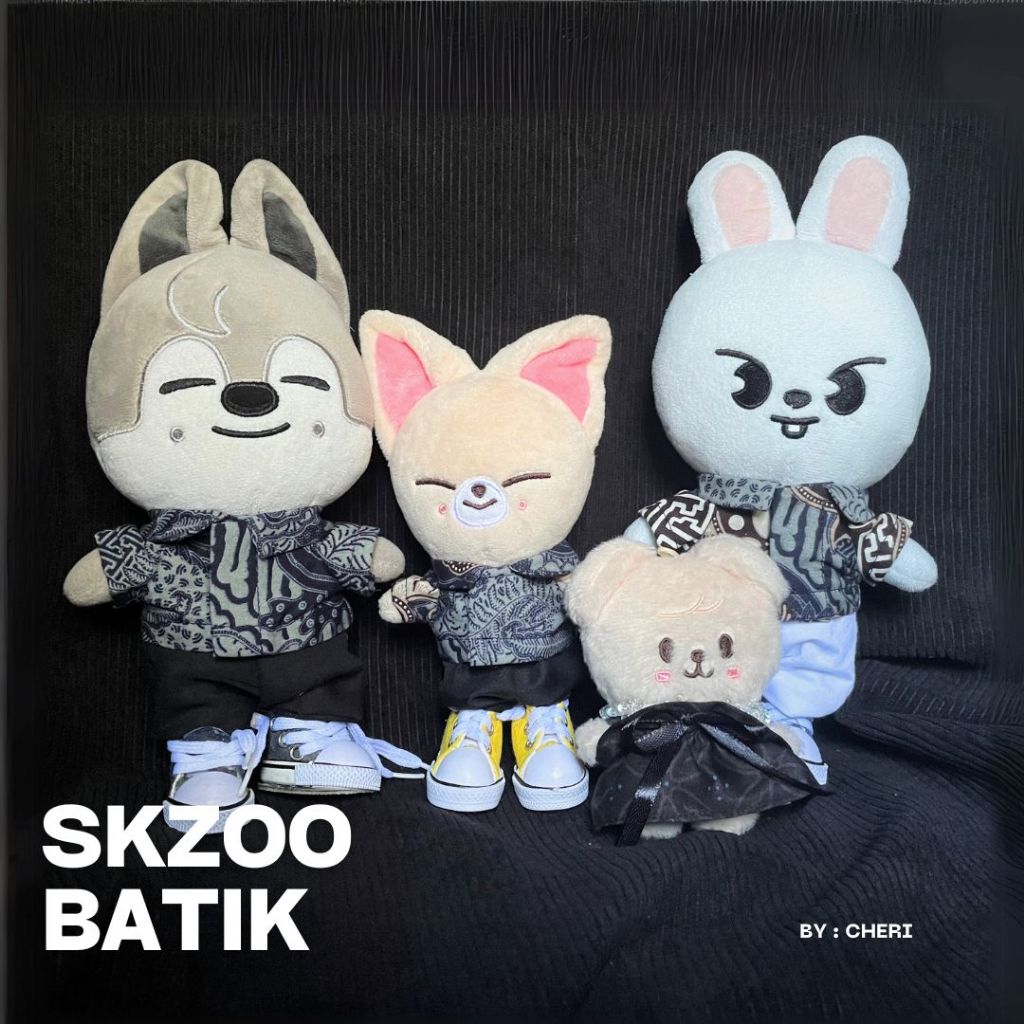 Skzoo OUTFIT BATIK 20CM 15CM 10CM Plush Doll Shirt SKZ Stray Kids ...