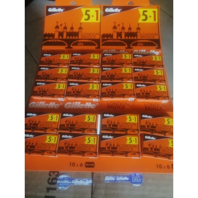 Gillette London Bridge Aluminum Powdered 5+1 20 boxes / Derby Razor ...