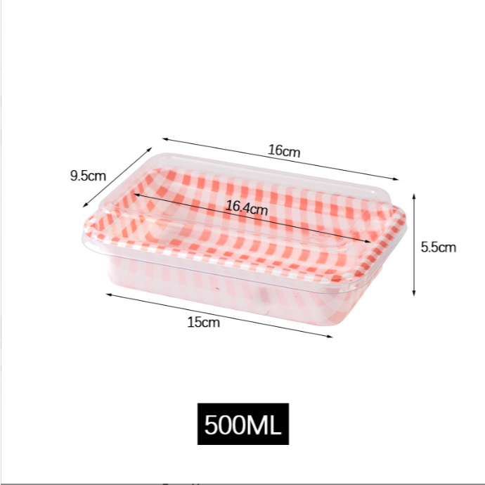 Popibake 10pcs Korean LONG PINK Dessert Cake Box Bolu Cake Pudding ...