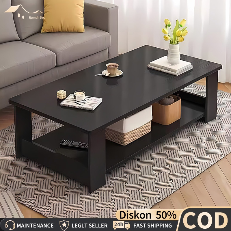Double Layer Guest Table Coffee Table Cafe Table Multifunctional Table Room Center Table Storage ...