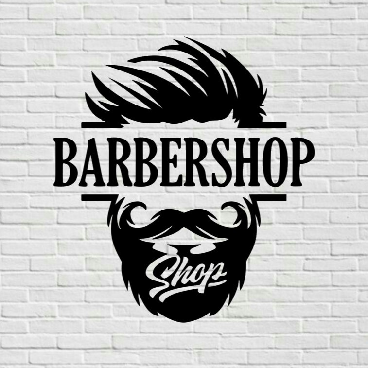 Barbershop Cool Logo Sticker | Shopee Malaysia