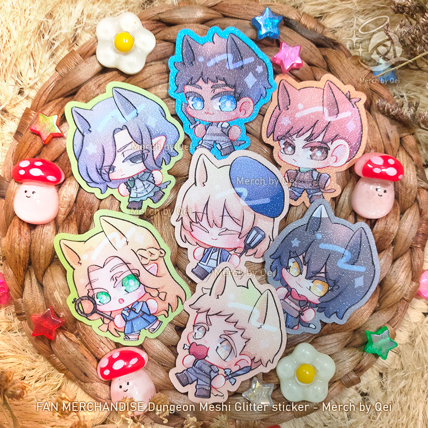 DUNGEON MESHI Glitter Sticker Fanart Merchandise Merch by Qei: CHILD ...