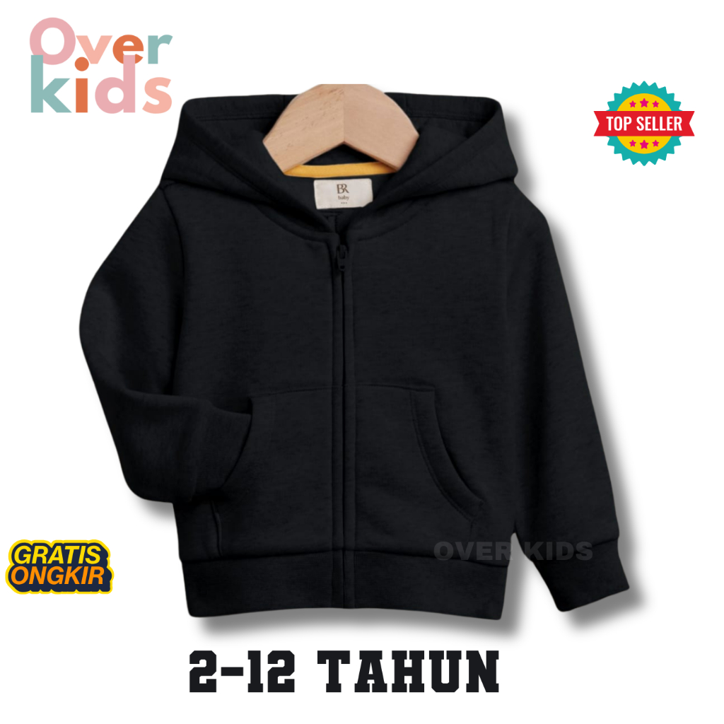 Over KIDS - PLAIN ZIPPER JACKET FOR CHILDREN AGE 2 - 12 YEARS BOYS AND ...