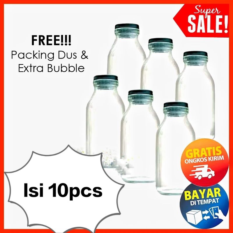 (10pcs). 100ml GLASS ASI BOTTLE, 100ML MILK BOTTLE, extra foam ...