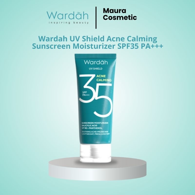 New!! Wardah UV Shield Acne Calming Sunscreen Moisturizer SPF 35 PA ...