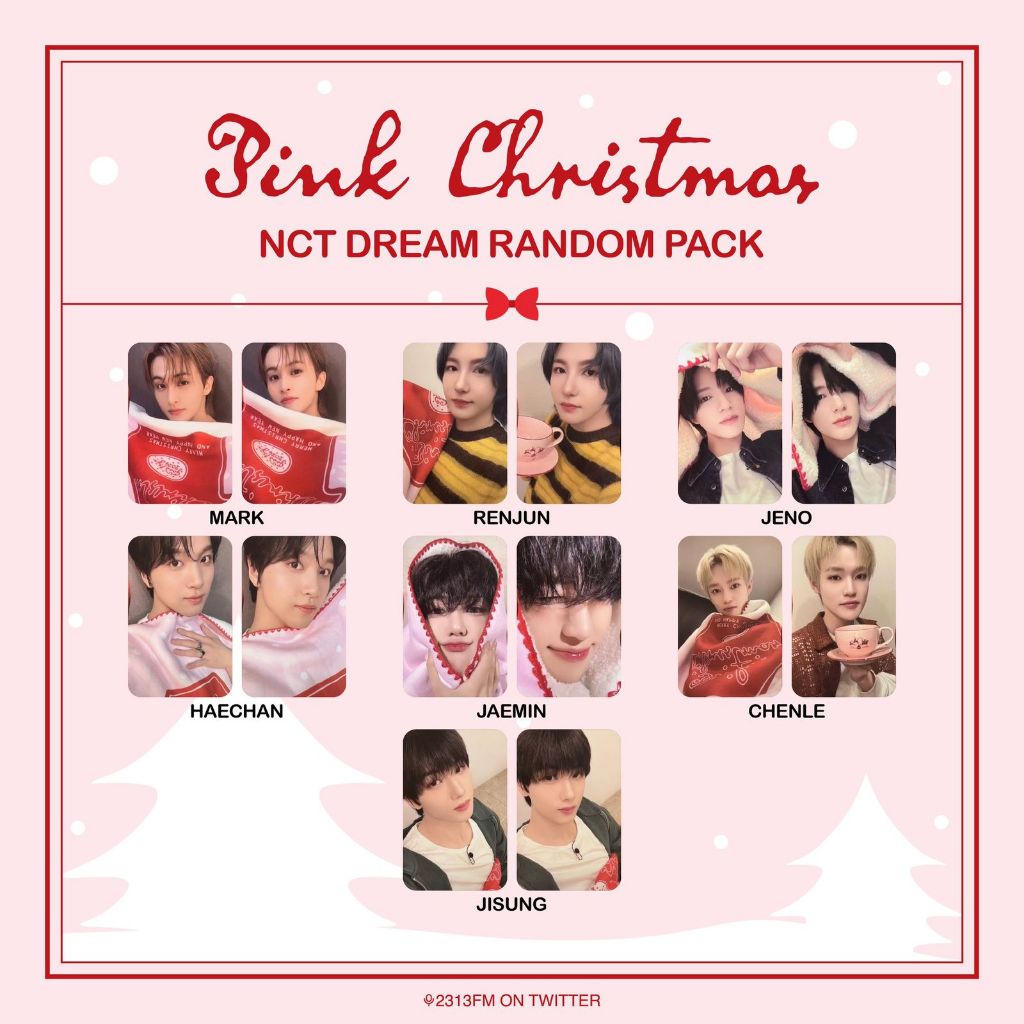 Photocard Pink Chrismast NCT Dream Official | Shopee Malaysia