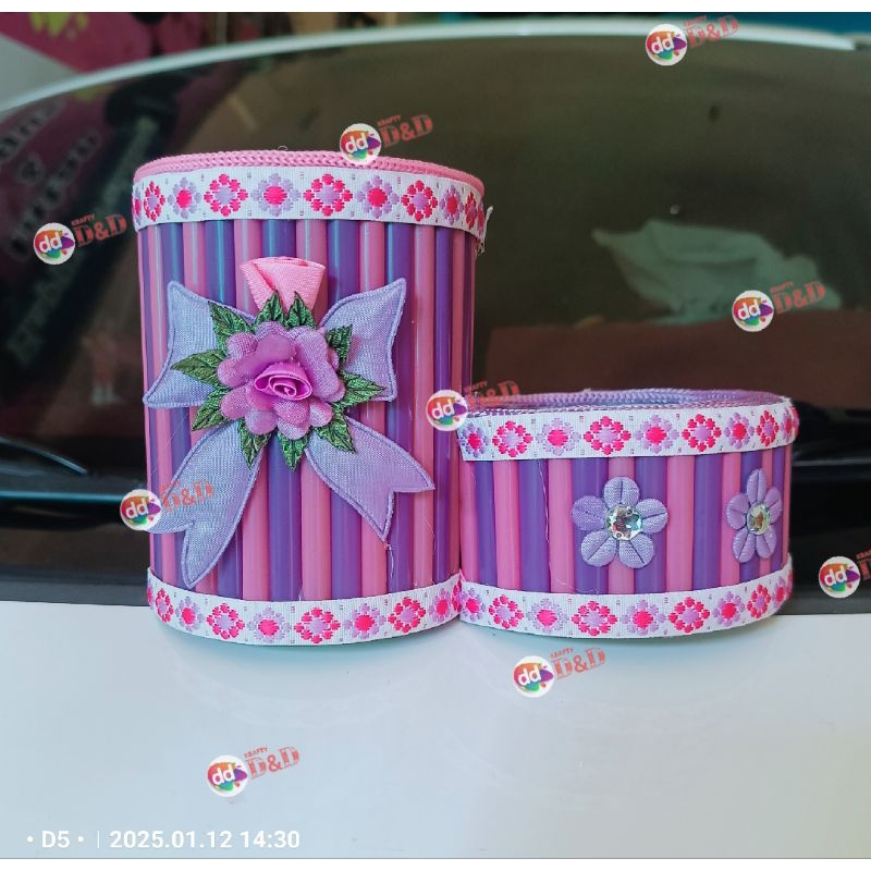 Handicrafts of recycled cans, duct tape and straws | Shopee Malaysia