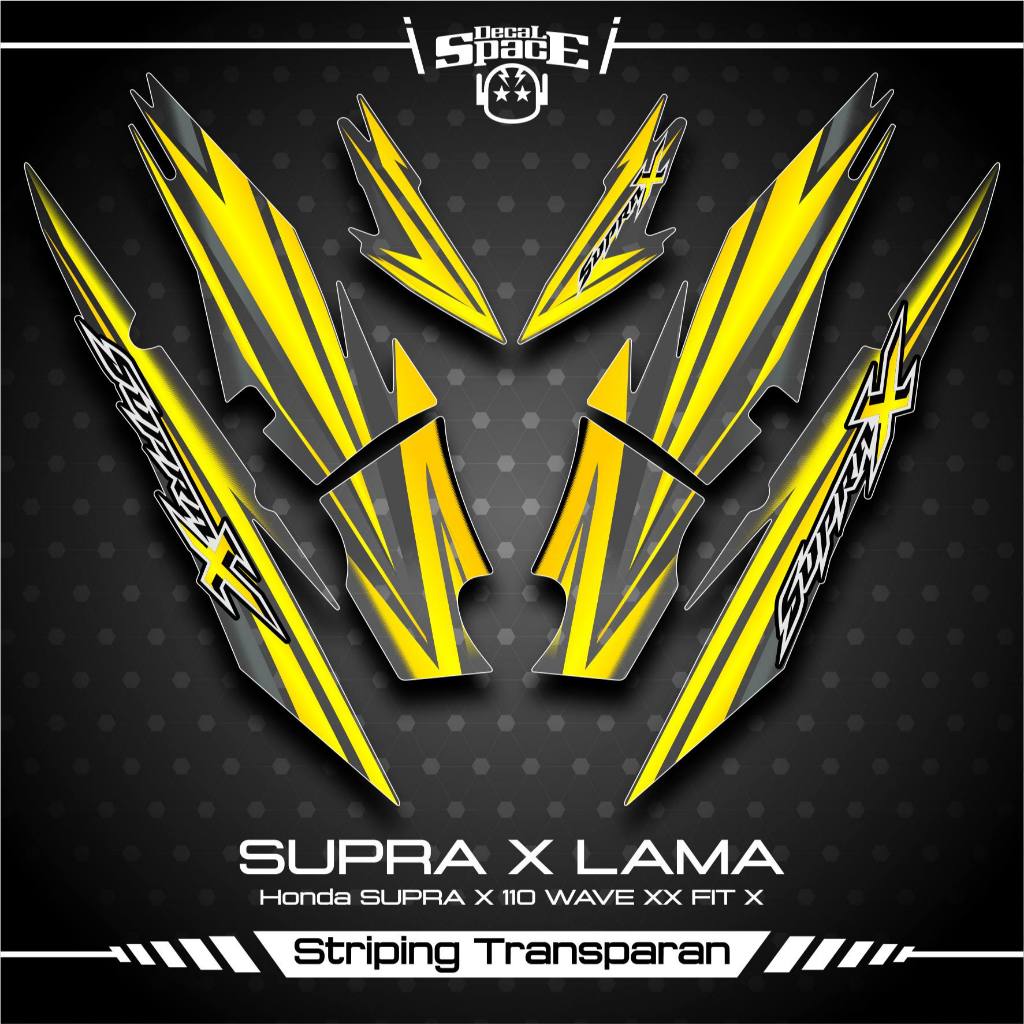 RS Supra X LAMA TRANSPARENT STRIPING SKU 1 CLEAR STICKER STICKER HONDA ...