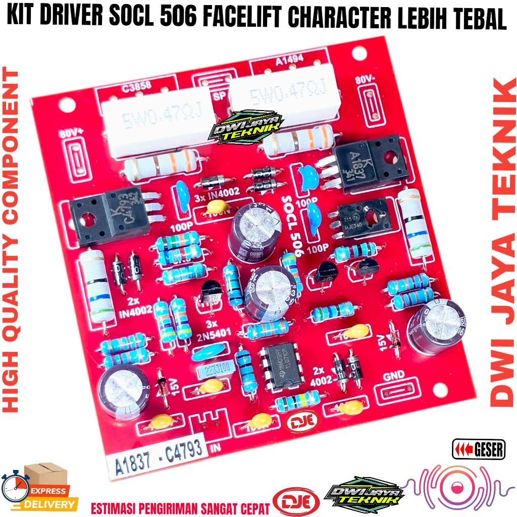 Facelife SOCL 506 Driver Kit Thick Character LOW SUB CLEER | Shopee ...