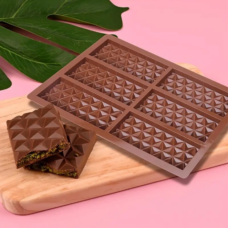 RB Dubai Chocolate Mold Viral Silicone Kunafa Pistachio Chocolate Bar ...