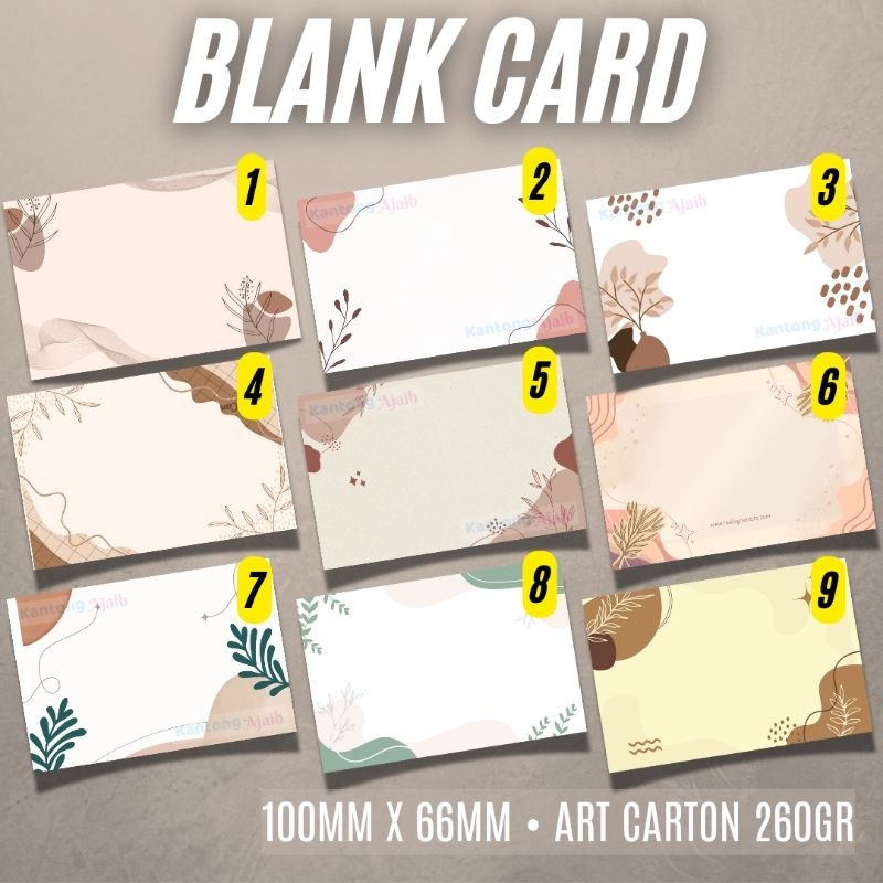 Plain/empty Greeting Cards | Blank Card | Shopee Malaysia