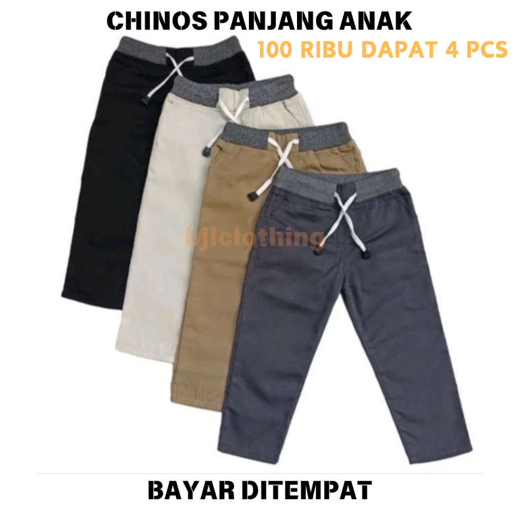 Children's RIP CHINO TROUSERS RUBBER WAIST (STREET) | Shopee Malaysia