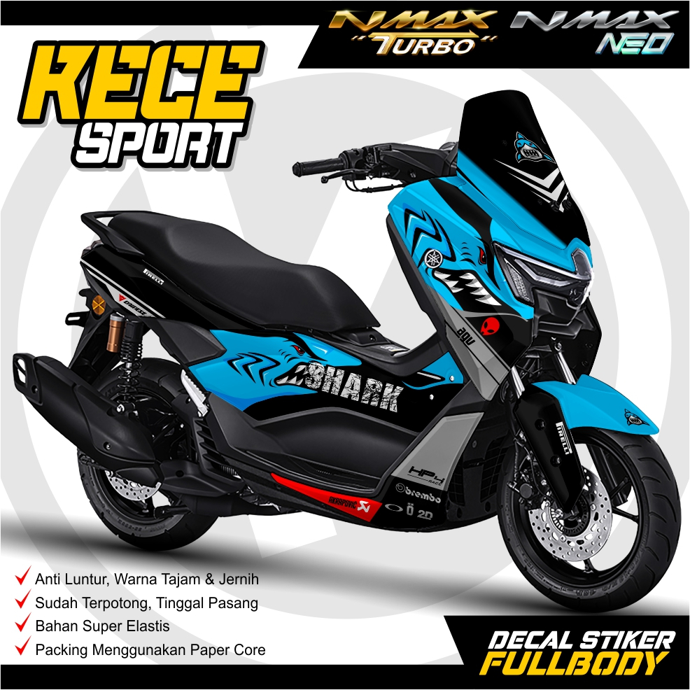 Yamaha Nmax Turbo Decal Sticker - NEW 2024 Full Body - Latest Shark ...