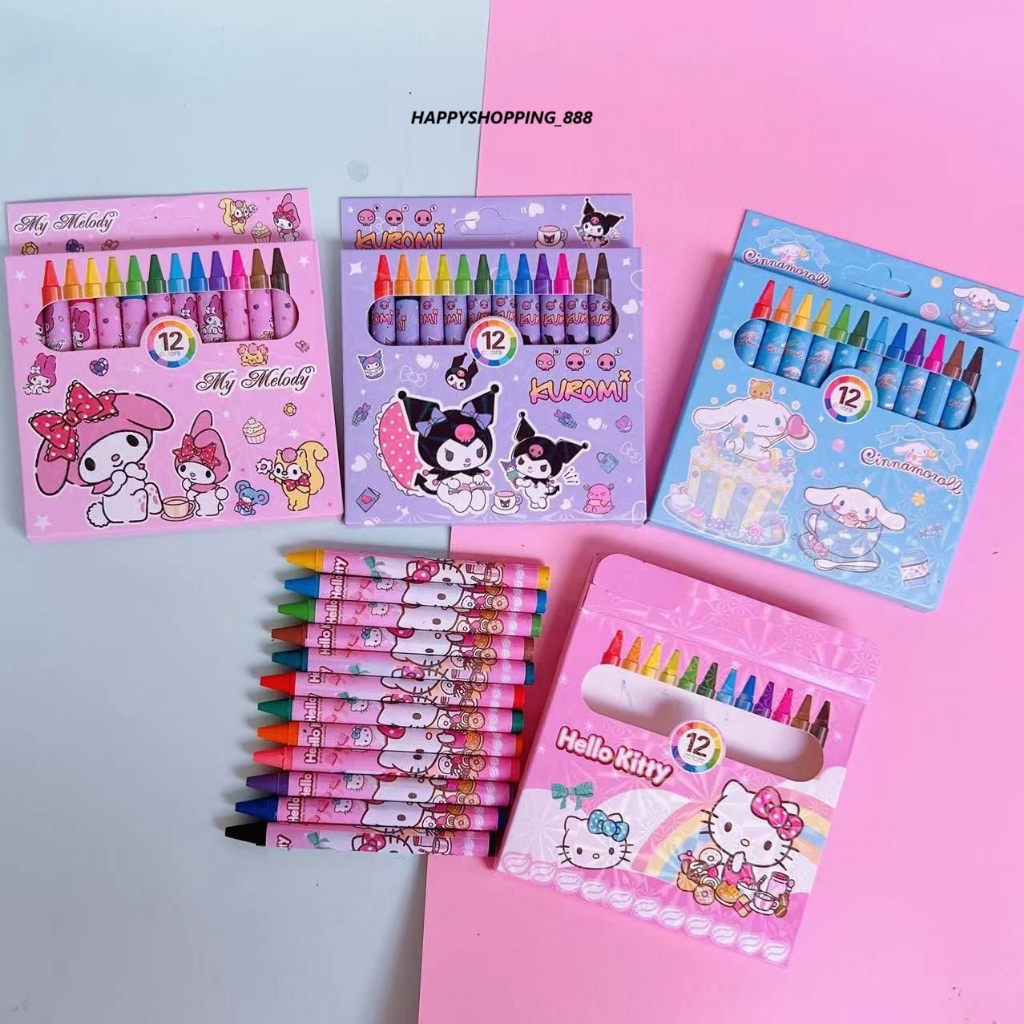 Mini CRAYONS CONTAINS 12 PCS CUTE CHARACTERS COLORING/ COLORING ...