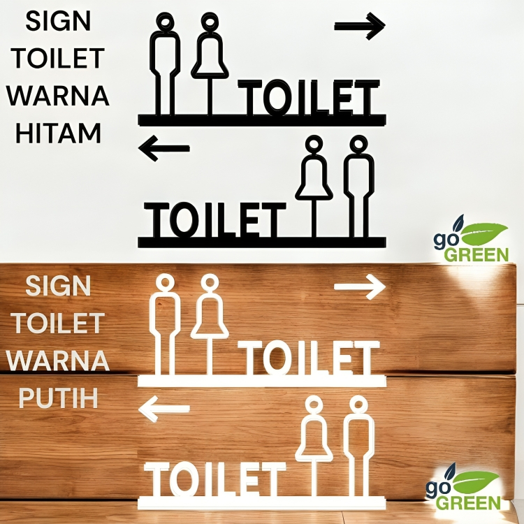 3mm Acrylic toilet sign, Modern Minimalist toilet Restroom Label Marker ...