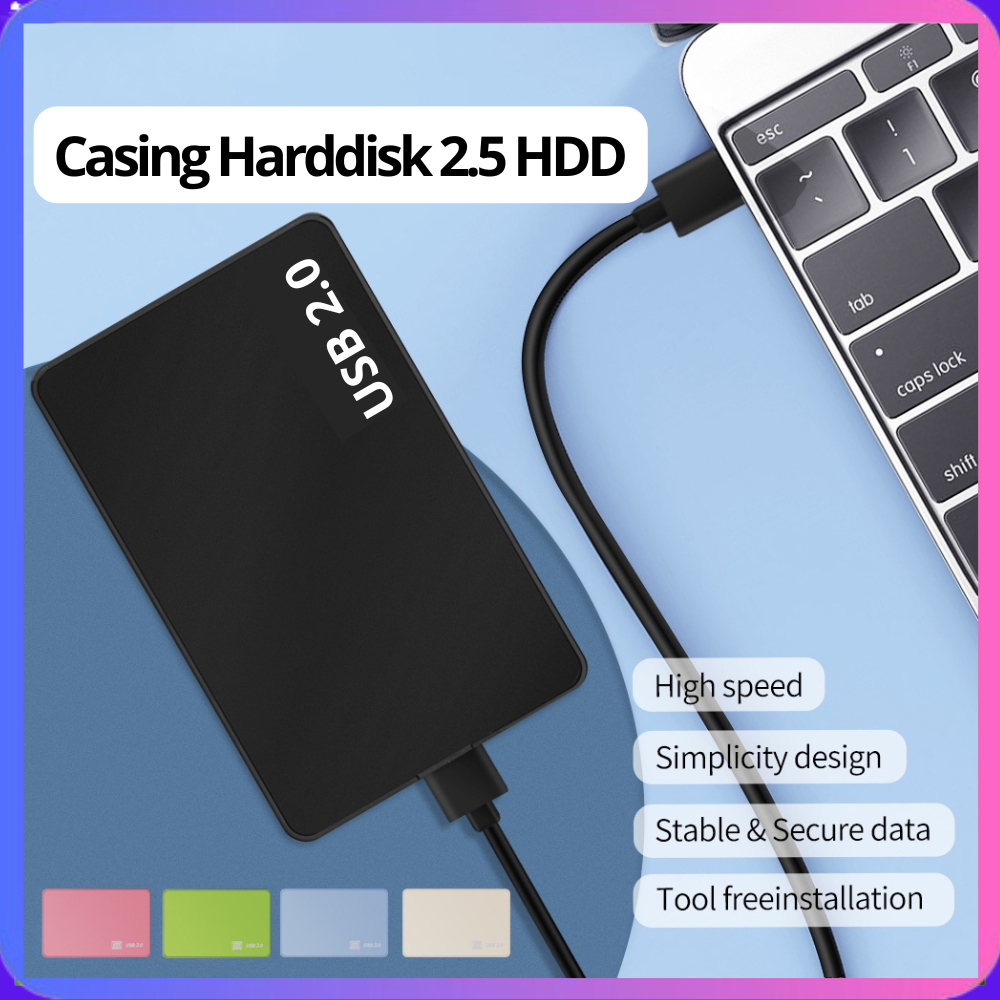External Hard Disk Casing 2.5 HDD SATA Enclosure USB 2.0 to Mini USB ...