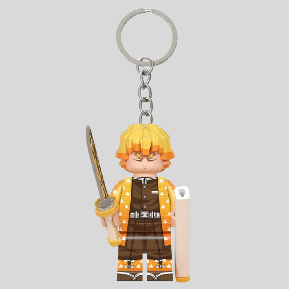 GANTUNGAN Zenitsu LEGO Keychain | Lego Zenitsu Keychain | Demon Slayer ...