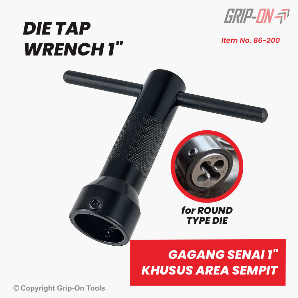 MATA Grip-On Die Tap Wrench – Grip-On Senai Handle – 1” Outer Block ...
