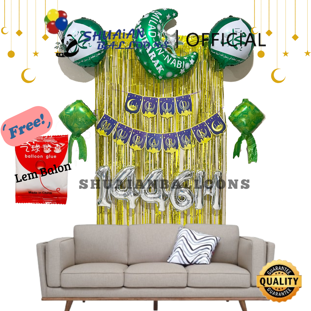 Shuaian 1 Set Ramadan Eid Decorations Hari Raya Decorations / Marhaban ...