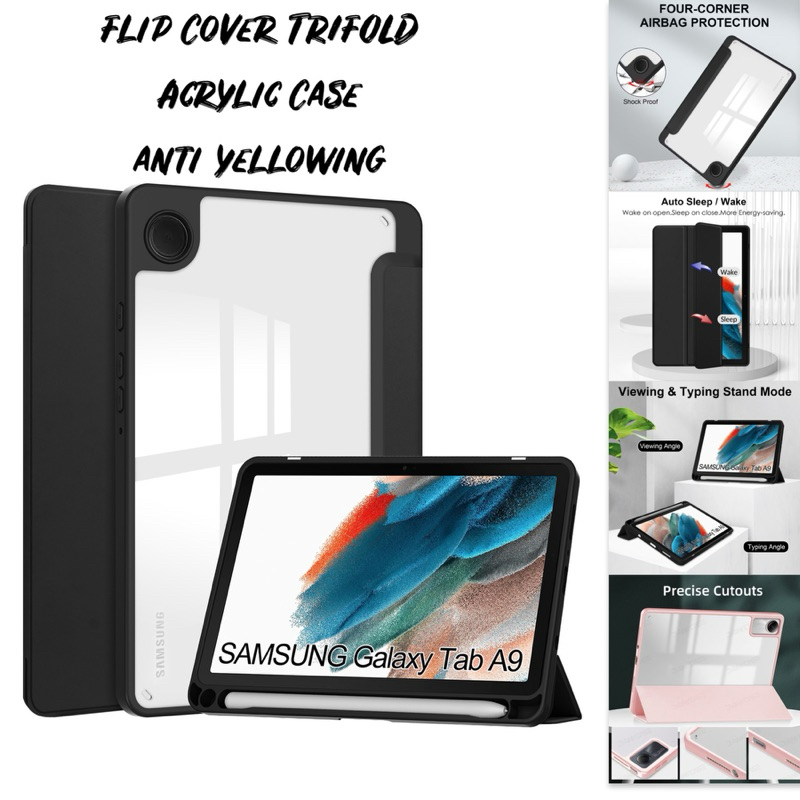 Flip Cover Case Acrylic For Samsung Galaxy Tab A9 8.7 inch X110/X115 ...