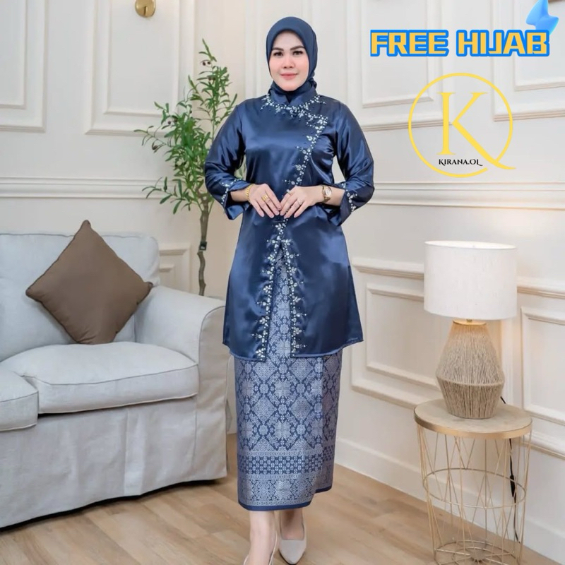 (FREE HIJAB) KIRANA OL - MODERN SEQUENCE KEBAYA - MALAY KURUNG BAJU ...