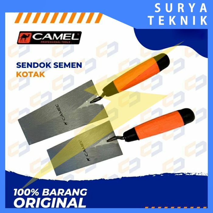 Camel Square Cement Spoon with Rubber Handle and Iron Plate 7 Inch ...