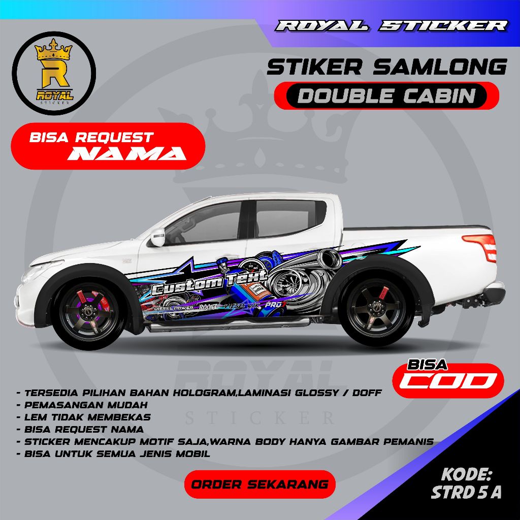 STRD 05 - DECAL CAR STICKER HILUX STRADA TRITON KIJANG PAJERO FORTUNER ...