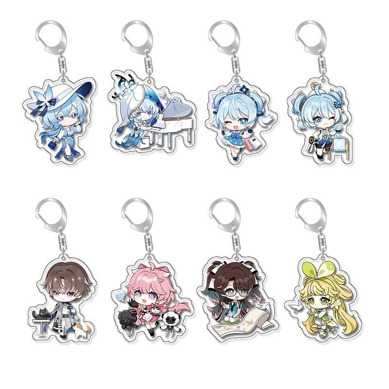 GANTUNGAN Wuthering Waves Character Acrylic Keychain Clear Transparent ...