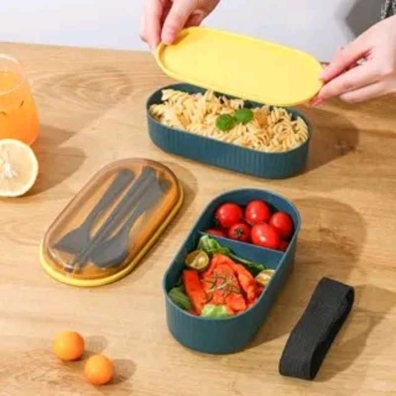 Lunch Box / Lunch Box / 900ml Strap Lunch Box / Aesthetic Lunch Box ...