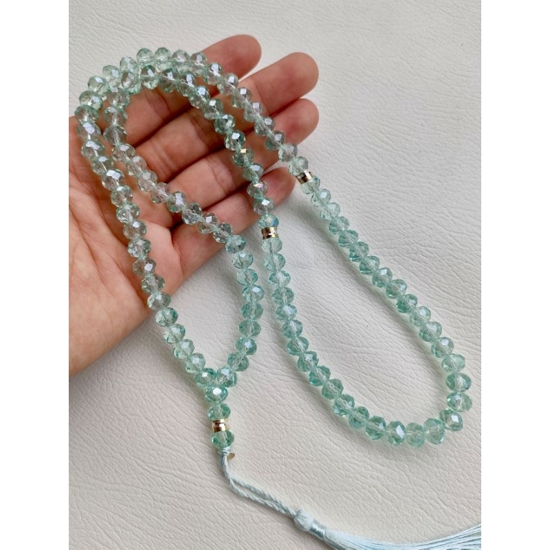 8mm Crystal Tasbih free Plastic Packaging Czech Crystal Tasbeh ...