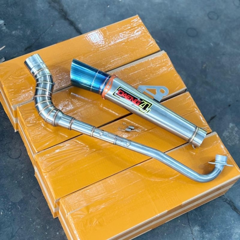 1set Daeng Sai4 Open Spec Canister Exhaust pipe for xrm 125 wave 125 ...