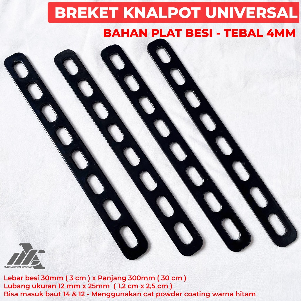 Iron PLATE EXHAUST BRACKET 4mm THICK - UNIVERSAL BOLONG IRON PLATE ...