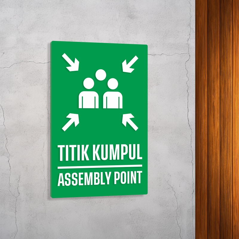 Acrylic Gathering Point Sign Board, Acrylic Gathering Point Sign Board ...