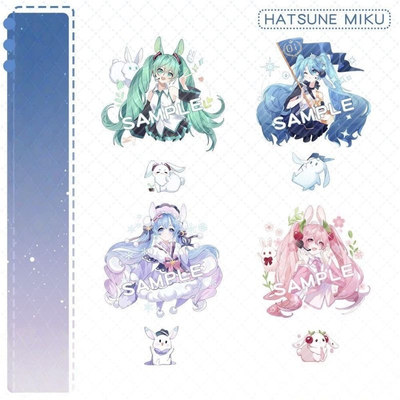 GANTUNGAN Hatsune Miku Character Keychain Acrylic Clear Acrylic ...