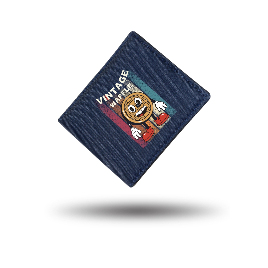 Vintage Waffle Men's Wallet Men's Wallet Card Wallet Brudu canvas ...