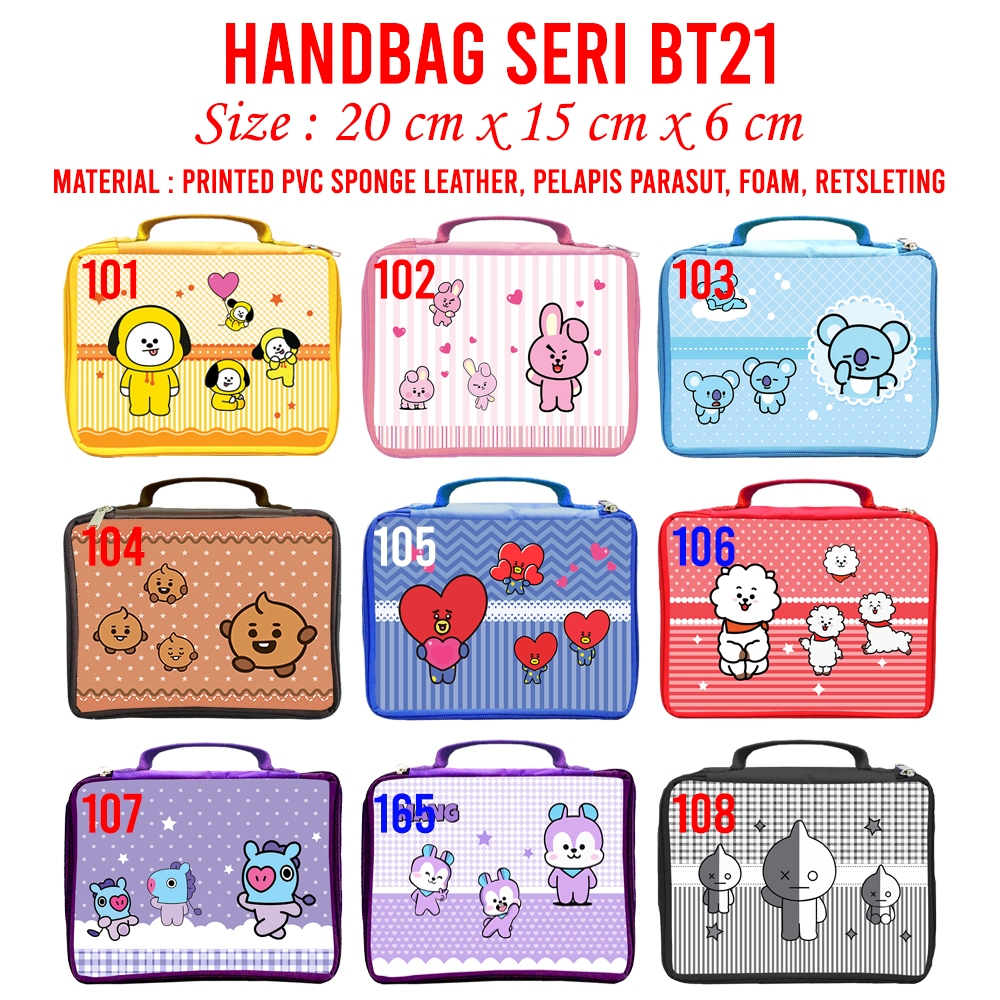 Bts BT21 Series Character Handbag Tote Bag Souvenir Birthday Activities ...
