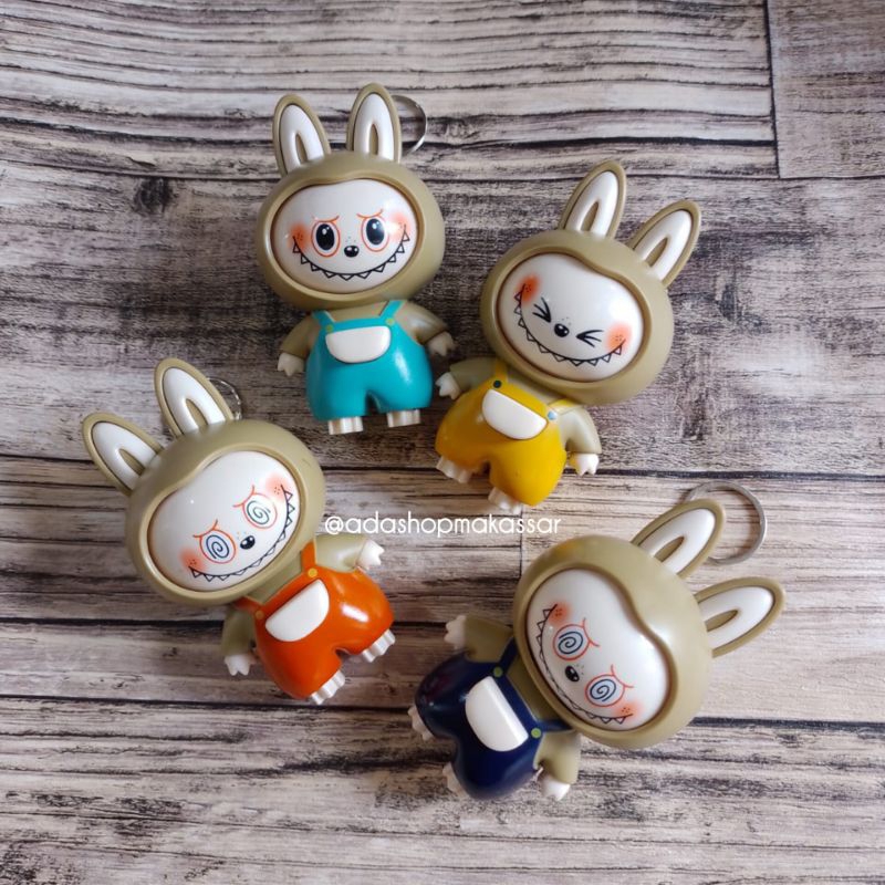 GANTUNGAN Labubu Face Changing Keychain / Labubu Face Swap Keychain ...