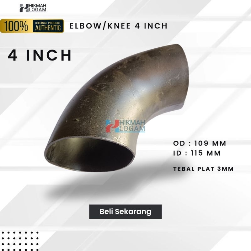 Iron Elbow 4 inch 90 - Knee Pipe 4" (full 3mm thick) | Shopee Malaysia