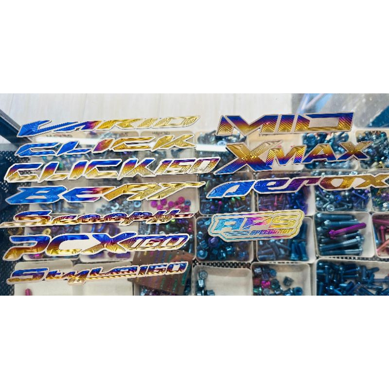 Titanium Logo Emblem All Embelm Click Vario Beat Scopy MIO PCX Stylo ...