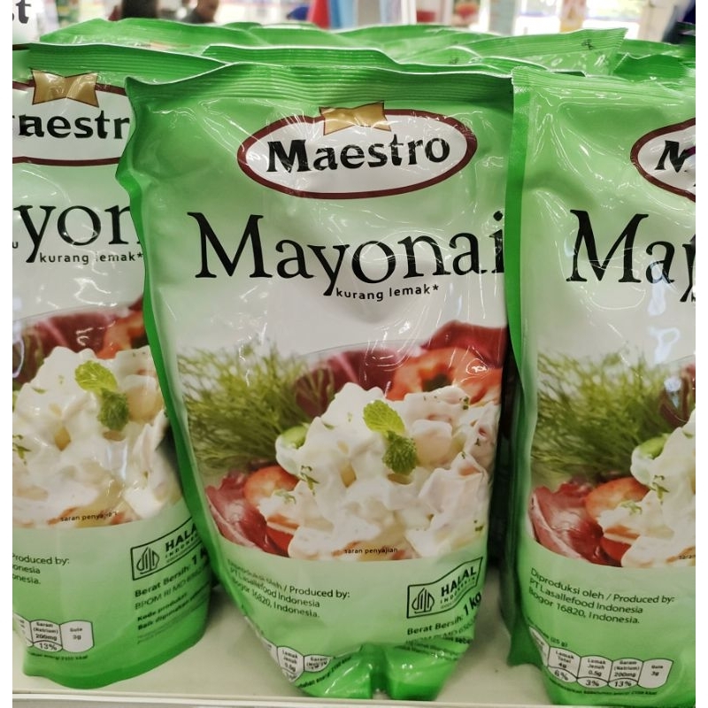 Mayonnaise maestro 1kg/light mayo refill pouch 1kg | Shopee Malaysia