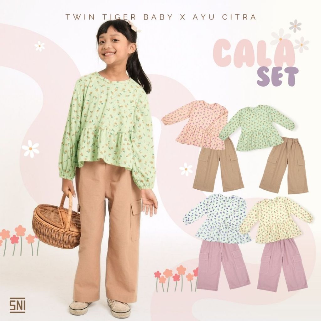 Twin Tiger Blouse and Cargo Culottes Pants set CALA set One set Girls ...