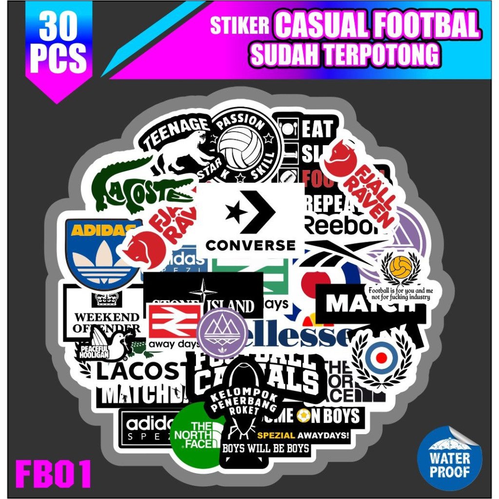 Casual Football Stickers Already Cut 30 Pcs | Shopee Malaysia