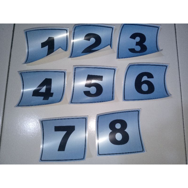 Custom Number Stickers 9x9cm Vinyl Glossy Waterproof | Shopee Malaysia