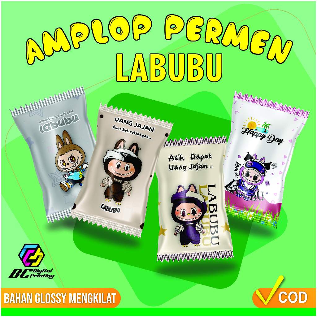 Eid 2025 Cute Labubu Candy Envelope contains 5 pcs | Shopee Malaysia