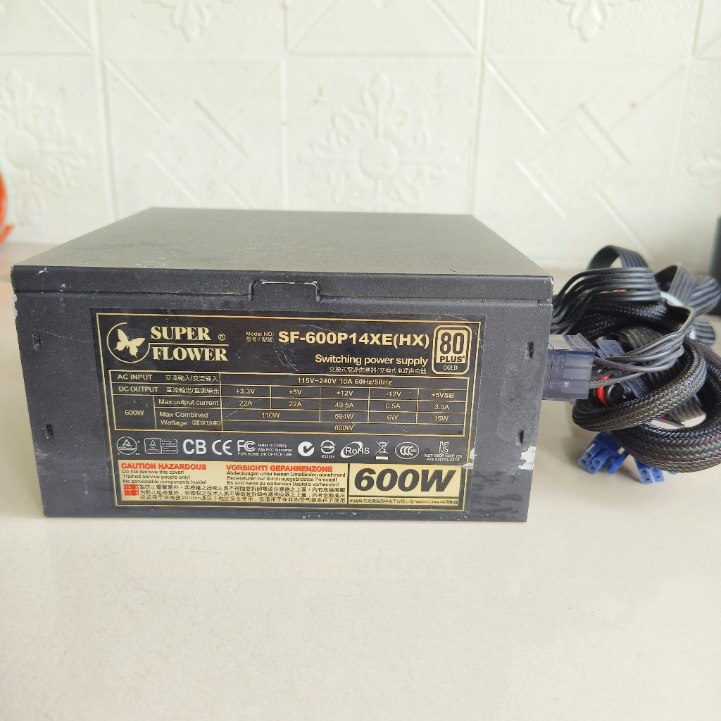 Psu GAMING SUPER FLOWER 600W 80+ GOLD MODULAR V2 POWER SUPPLY | Shopee ...