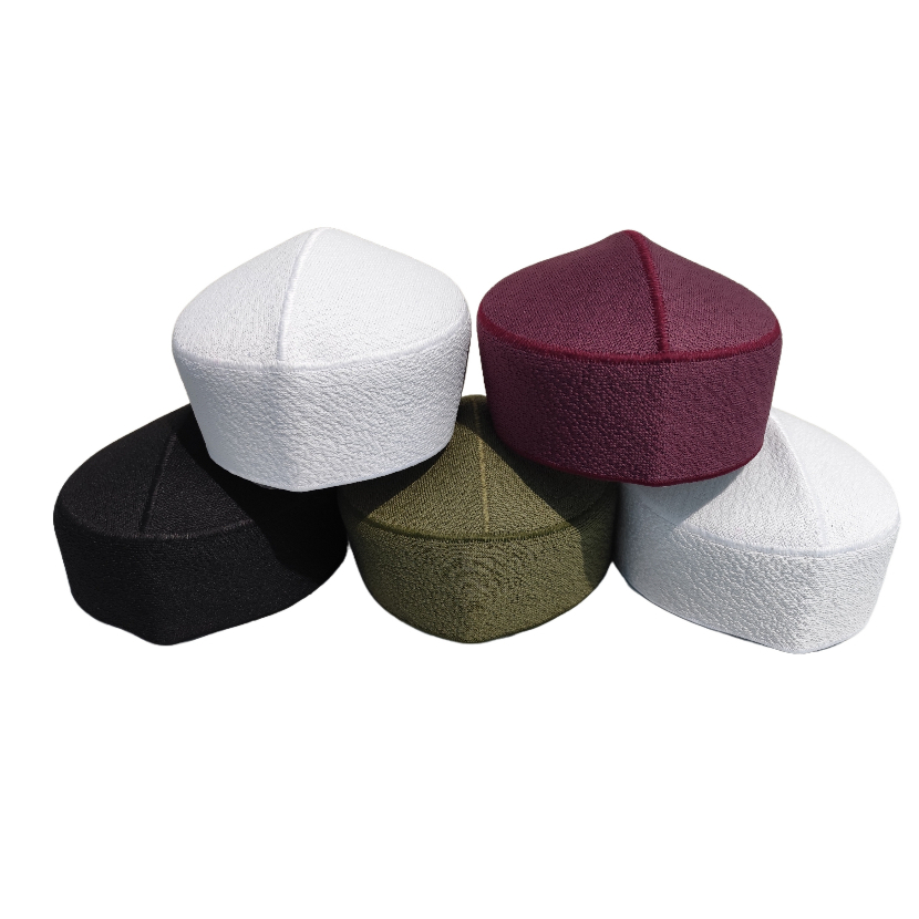 PUTIH MF plain pakistani songkok peci / white Hajj hat / latest adult ...