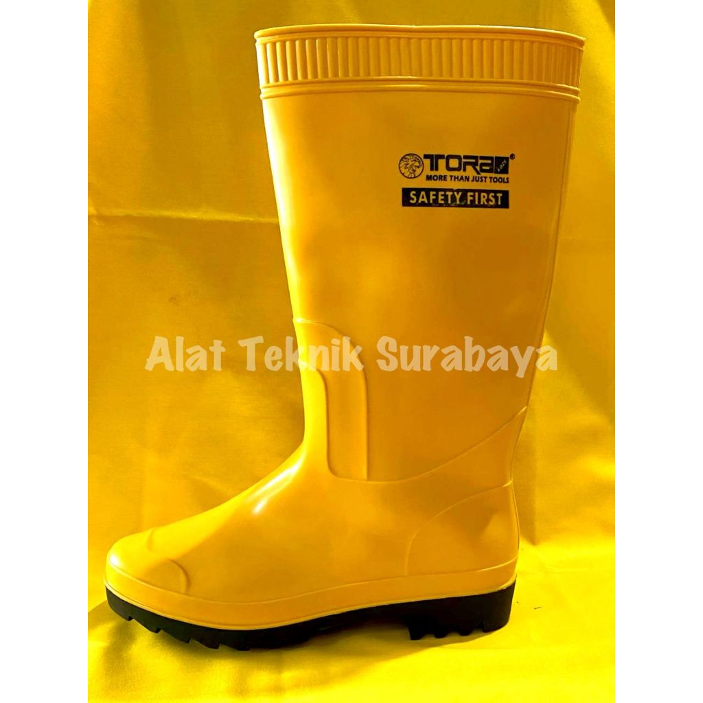 HITAM Tora BOOTS NO 41 42 43 YELLOW RUBBER SAFETY YELLOW BOOTS BLACK ...