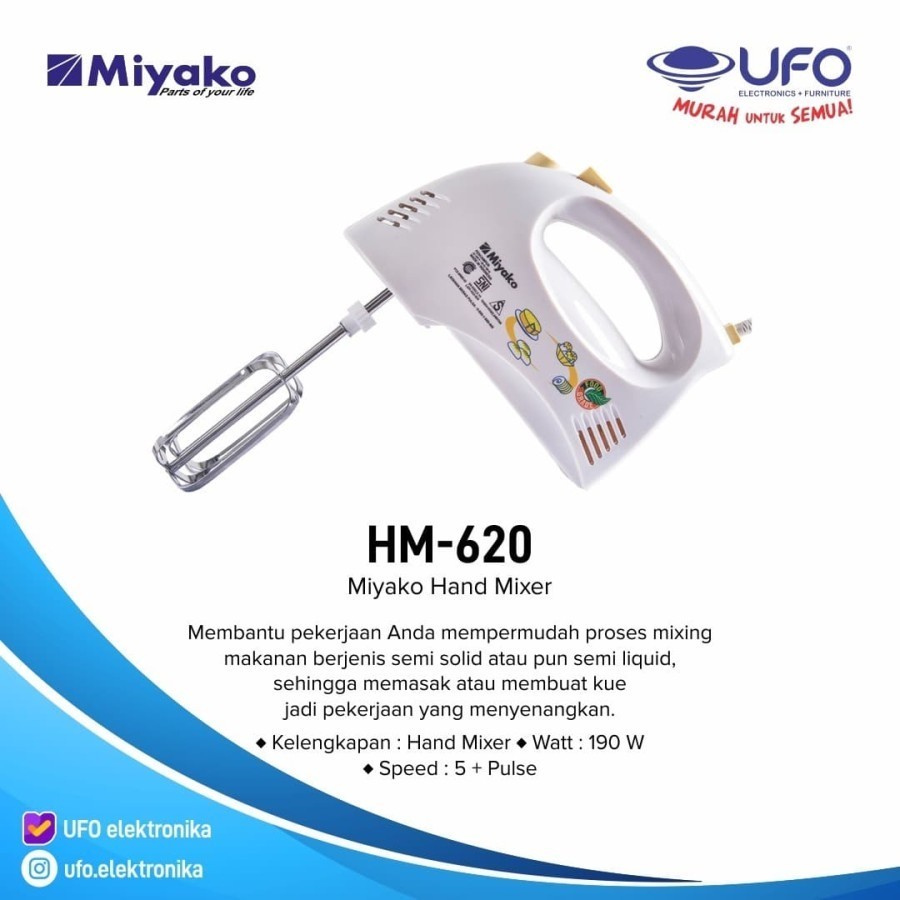 Miyako HAND MIXER HM620 | Shopee Malaysia