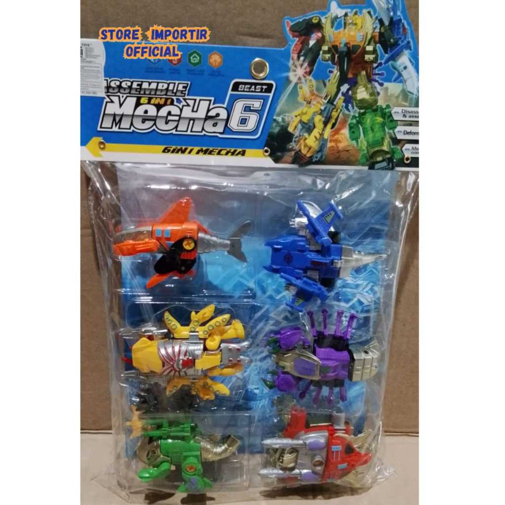 Mecha Beast Robot Toy Contains 6 DIY Robots Combined Can Be One 589 36D ...